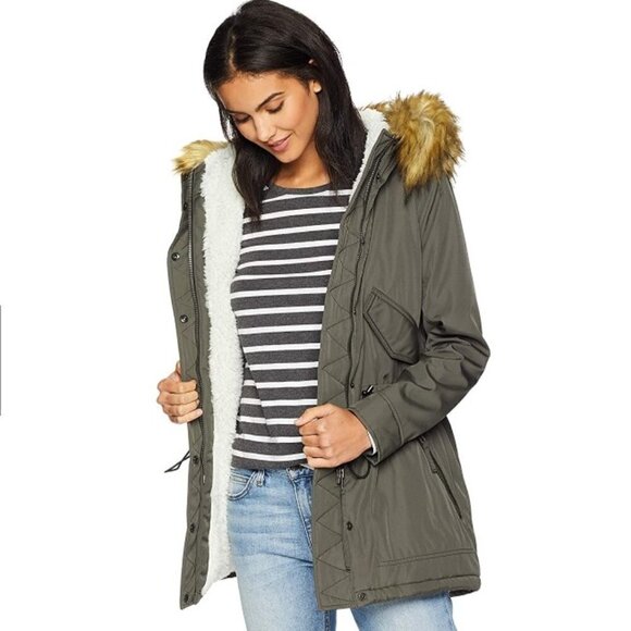 S13 | Jackets & Coats | S3 New York Canyon Faux Fur Sherpa Lined Parka ...